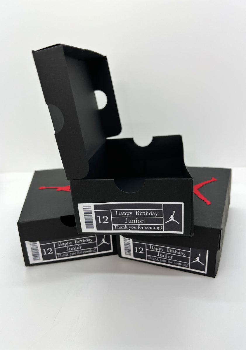 Party favor boxes Shoebox favors/Jordan shoebox favors – Ginaspapermountain