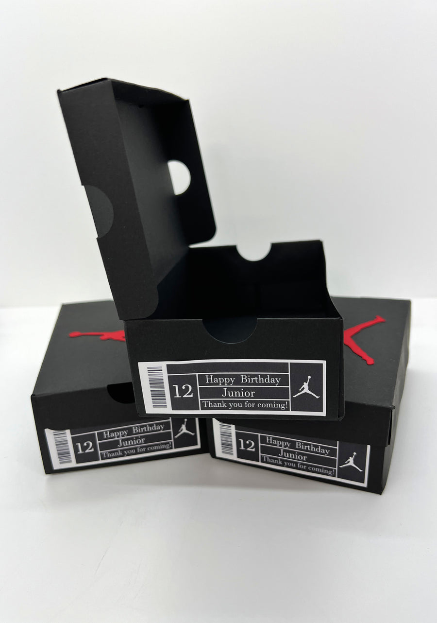 Party favor boxes Shoebox favors/Jordan shoebox favors – Ginaspapermountain